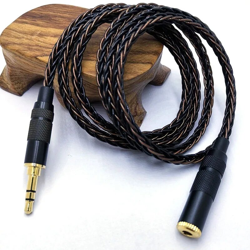 Аудиокабель RYGMR 8-жильный 3,5 мм 3m, Brown black tofemale