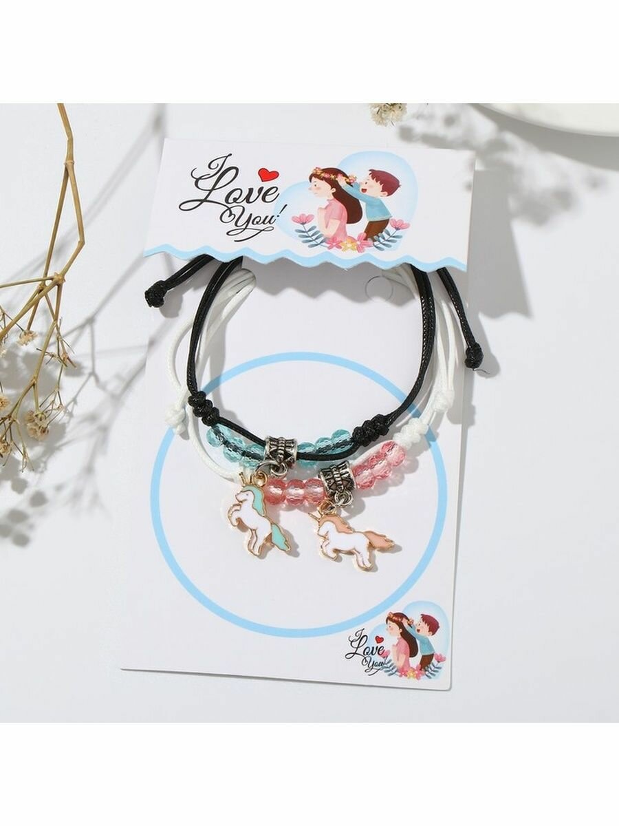 Набор браслетов, металл, эмаль, искусственный камень