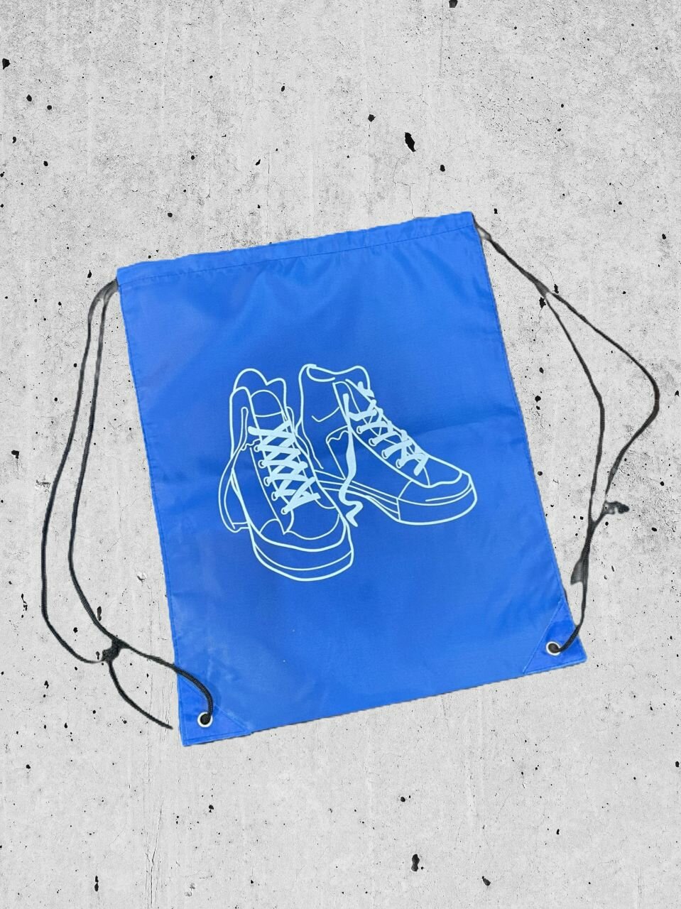 Мешок-сумка для сменной обуви " Кеды" (синий).