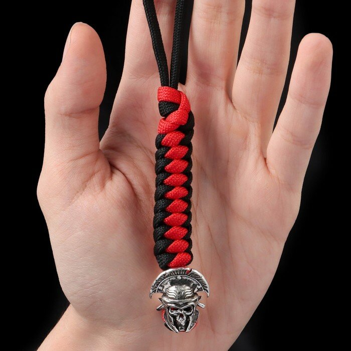 Брелок - темляк для ножа "Центурион" из паракорда, черно-красный , 15 см10243958