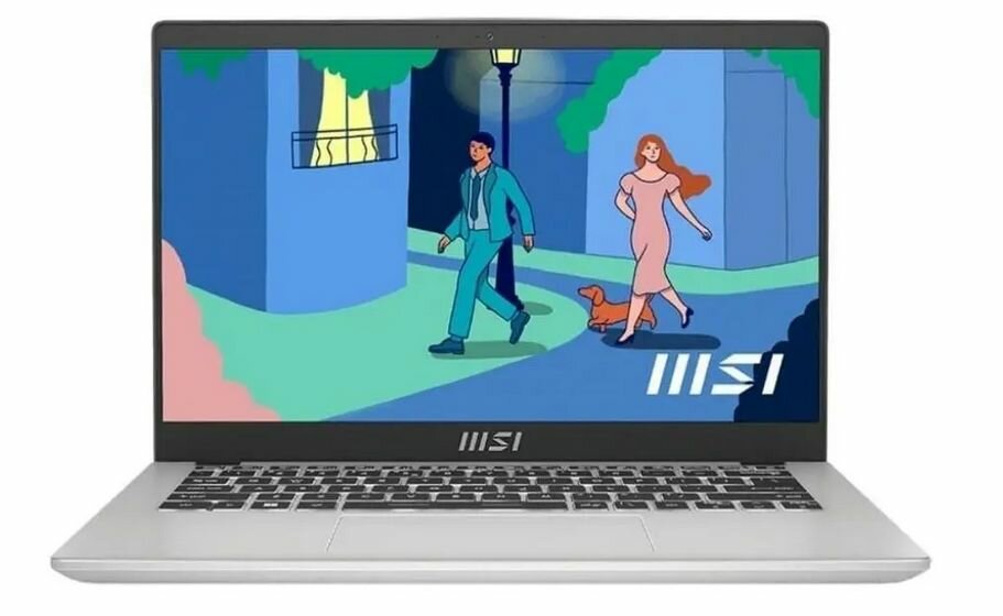 14" Ноутбук MSI Modern 14 C12M-239RU (9S7-14J111-239) серебристый - 1920x1080, IPS, Intel Core i5-1235U, ядра: 10 x 1,7 ГГц, 8 ГБ, SSD 512 ГБ, Intel Iris Xe Graphics, Windows 11 Home