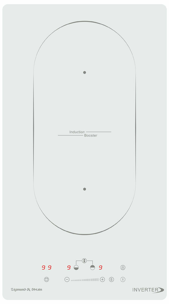 Электрическая варочная панель Zigmund & Shtain CI 29.3 W 29 см, 2 конфорки стеклокерамика, белый