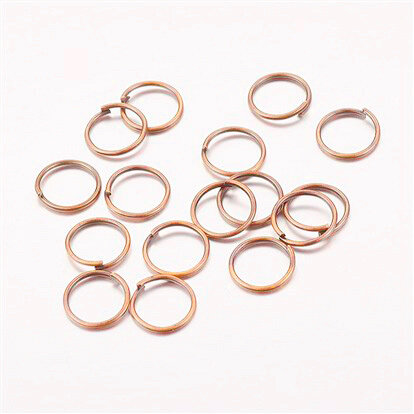 Соединительное колечко, 10мм (толщина 1.0мм, внутренний размер 8мм), базовый материал - нержавеющая сталь, под розовое золото, 20 шт.