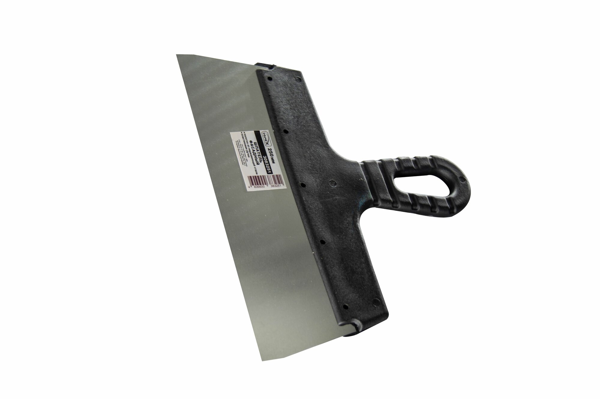 Шпатель фасадный "Hipex" нержавеющий с пластмассовой ручкой 250мм