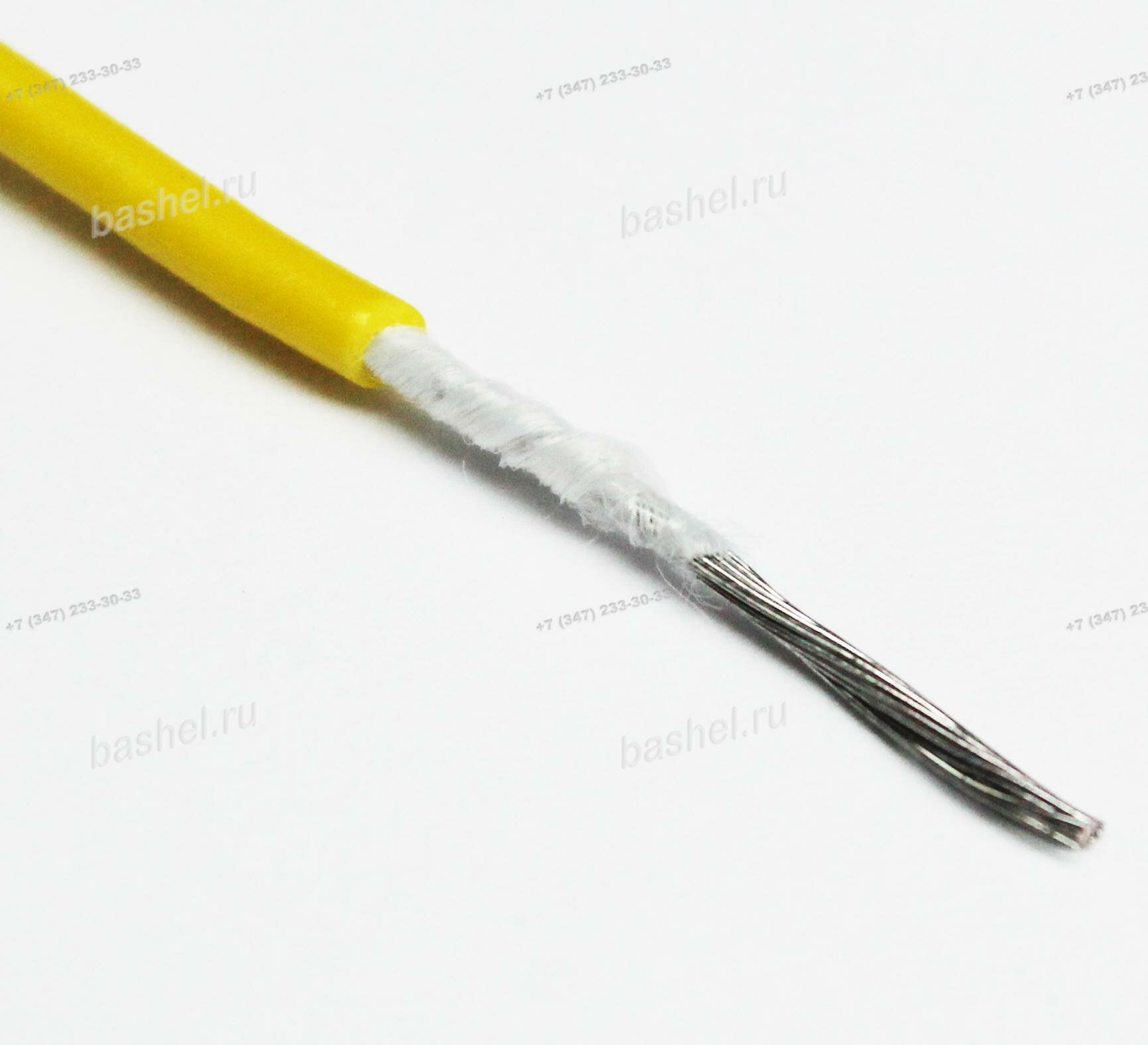 Провод монтажный МГШВ-0,35 кв. мм жёлтый