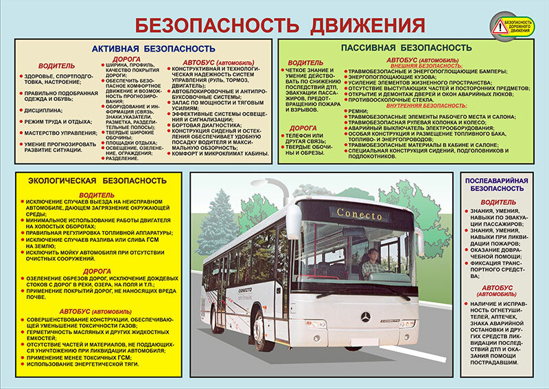 Плакат Безопасность движения (размер 44 x 32 см)