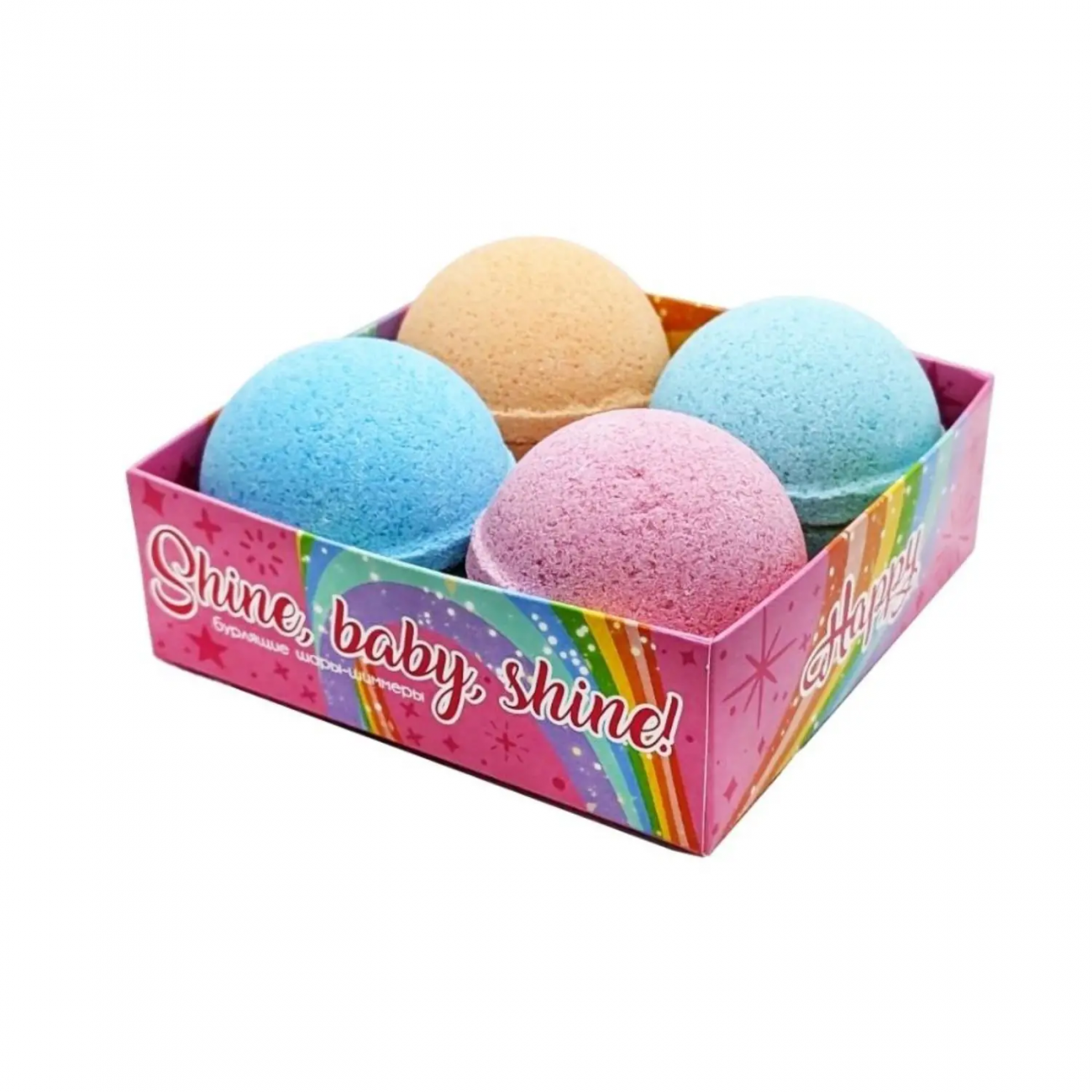 Набор Laboratory KATRIN бурлящий шаров Shine, baby shine 4*120 г 4630076437668