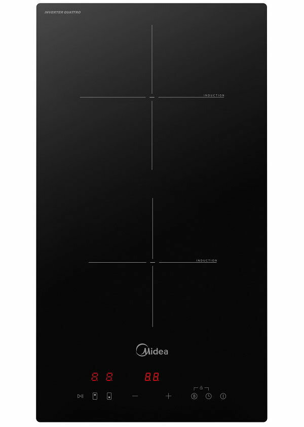 Варочная панель Midea MIH32103 черная, 28,8 см, индукция, бустер, таймер, евровилка
