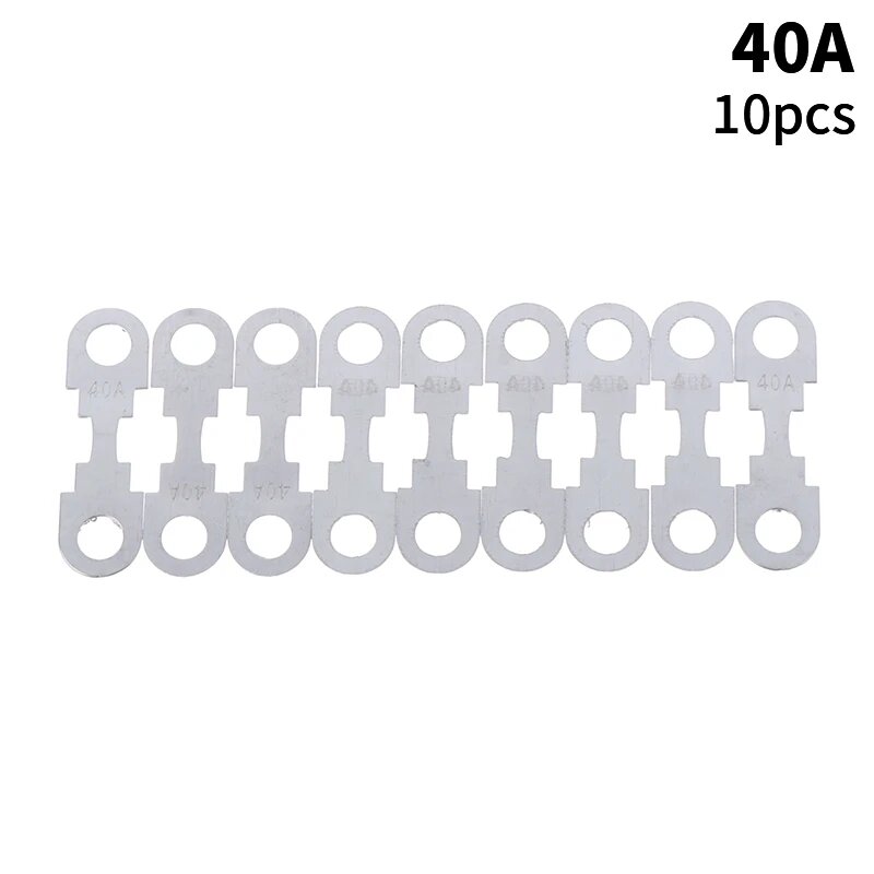 Новый 10 шт. 30A-150A 32VDC небольшой плавкий предохранитель для автомобиля плоский цинковый лист для автомобильного предохранителя с круглым отверстием вставка предохранитель автозапчасти 40A