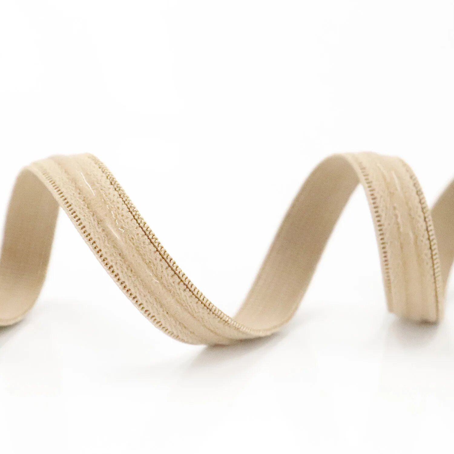 Прозрачная силиконовая эластичная лента 8/10/12/15/20 мм Бежевый, 10mm, beige, 1yard