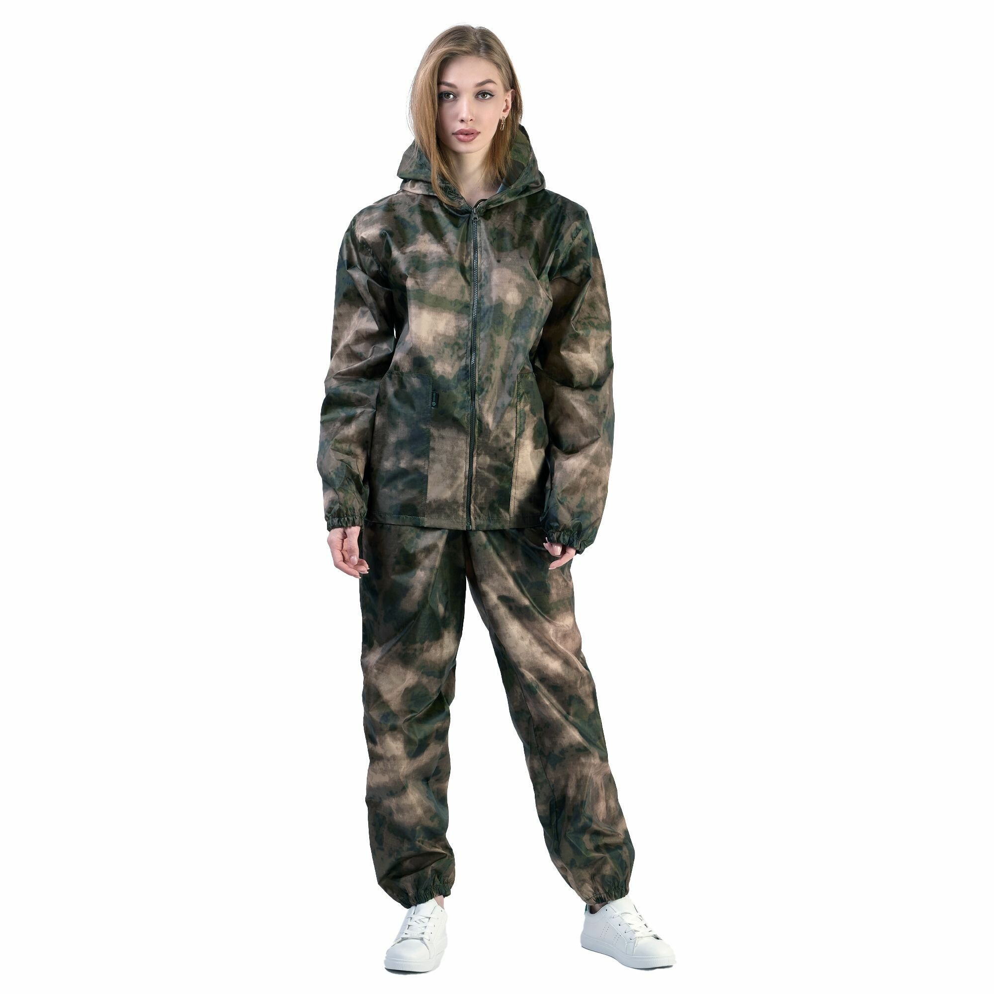 Prival Ветровлагозащитный костюм для рыбалки демисезонный женский, 44-46, кмф Мох