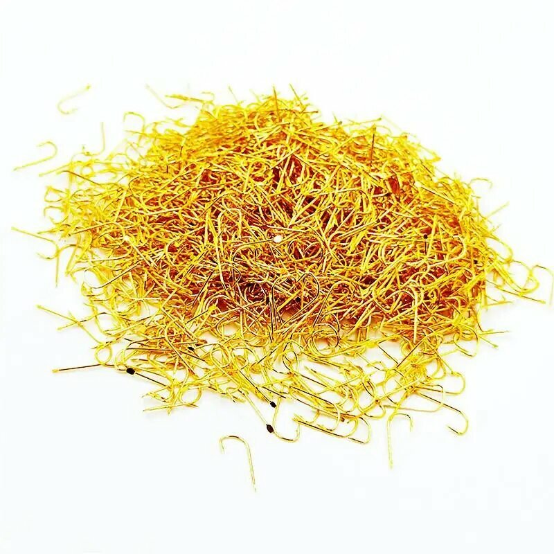 Рыболовные крючки для карпа Otter Brother 100 шт, высокоуглеродистая сталь, Желтый, 2, Golden