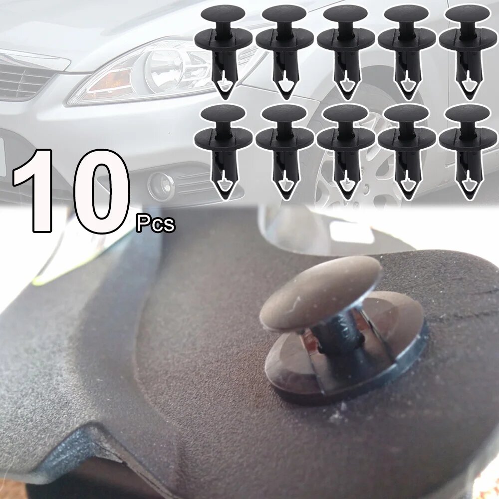 10 шт. для Ford Focus 2 1998-2011 C-Max Kuga 1 Fiesta MK4, крыло, брызговик, зажим для опоры двигателя, подкладка капота, заклепки