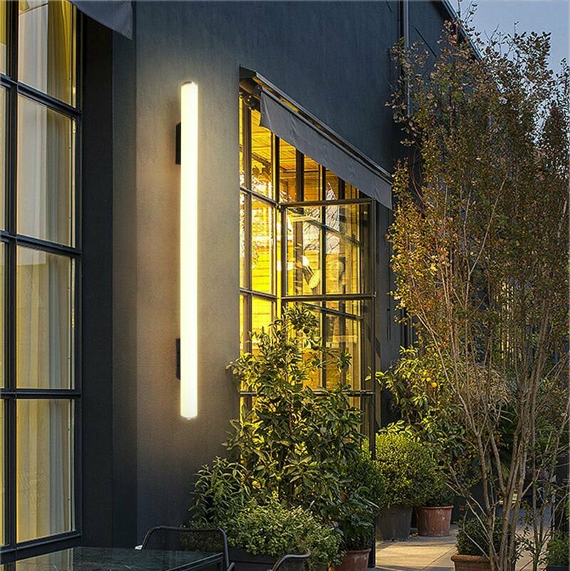 LED Настенный светильник с уровнем водонепроницаемости IP65 для наружного освещения балконных лестниц, сада, наружных стен, зеркала в ванной комнате 22W 55cm