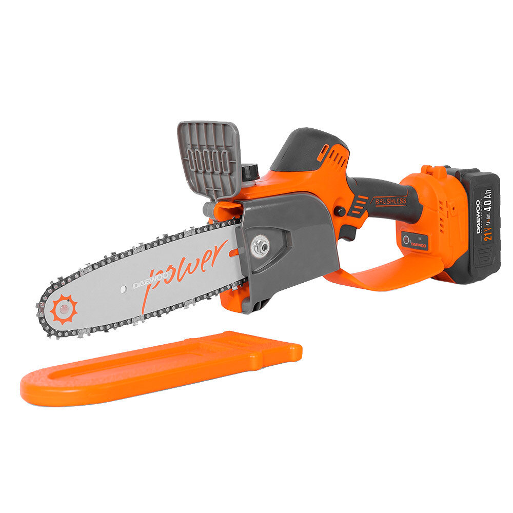 Пила цепная аккумуляторная Daewoo DACS 821Li SET (DACS 821Li SET) 8 шаг 1/4 48 звеньев Li-Ion 21В 4Ач 1 АКБ и ЗУ