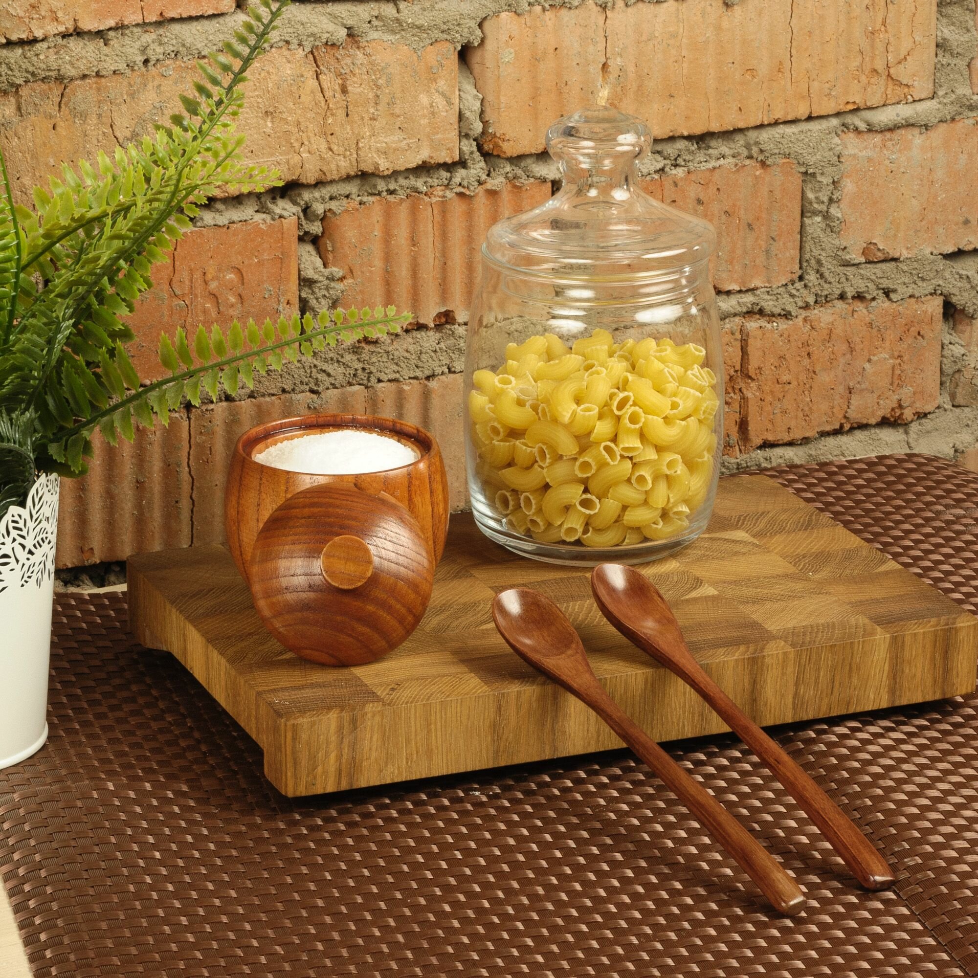 Ложка-дозатор, набор - 2 шт. / Ложечка деревянная чайная, для сахара, варенья и специй / Столовые приборы деревянные