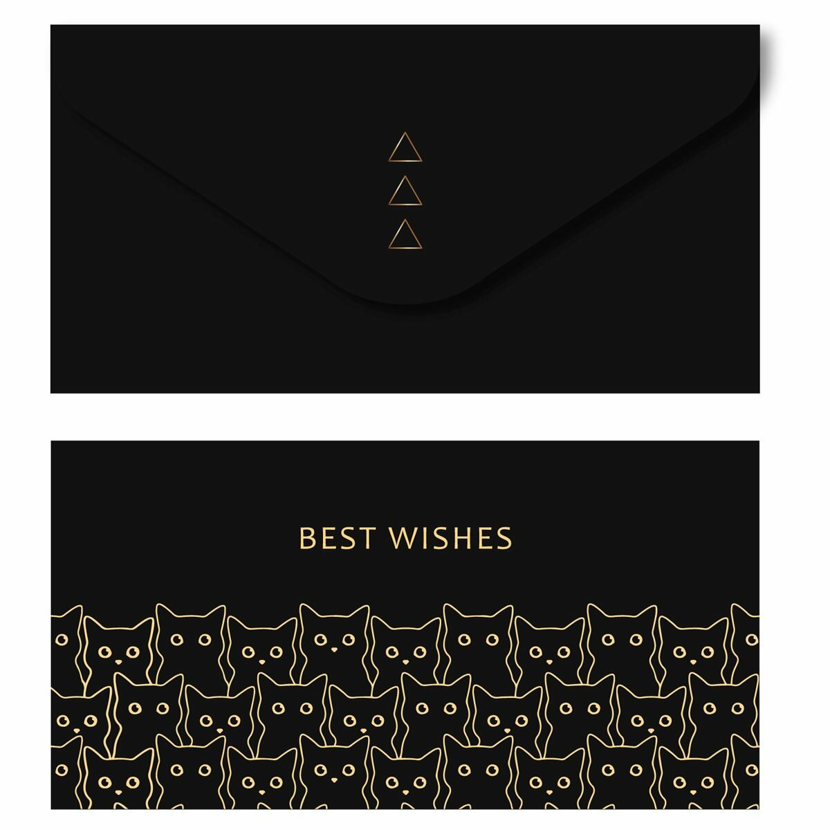 Конверт для денег MESHU "Best wishes", 85x164мм, мат. ламинация, фольга (MS_55133), 10шт.