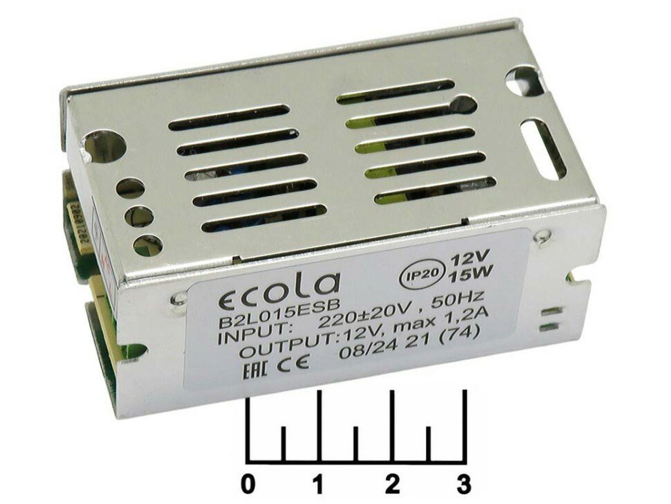 Блок питания 12V 1.2A 15W B2L015ESB Ecola IP20