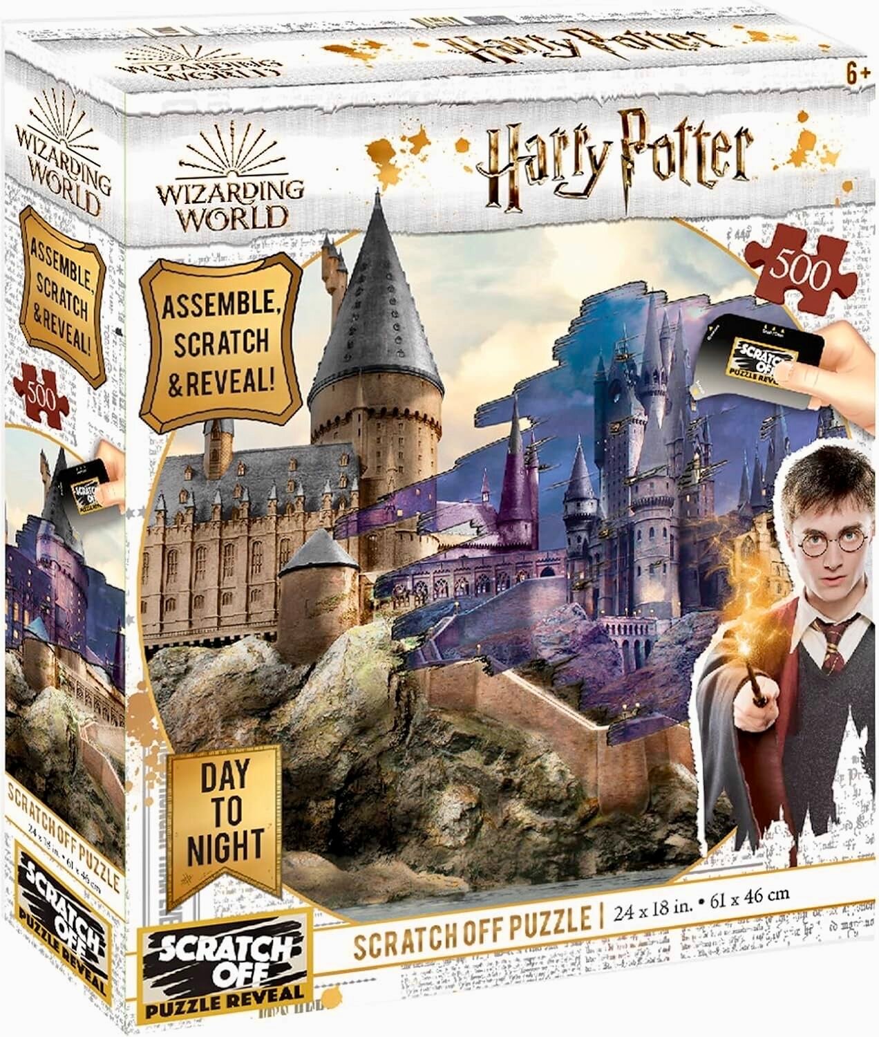 Гарри Поттер / Harry Potter Скретч-пазл Хогвартс: День и Ночь (500 деталей)