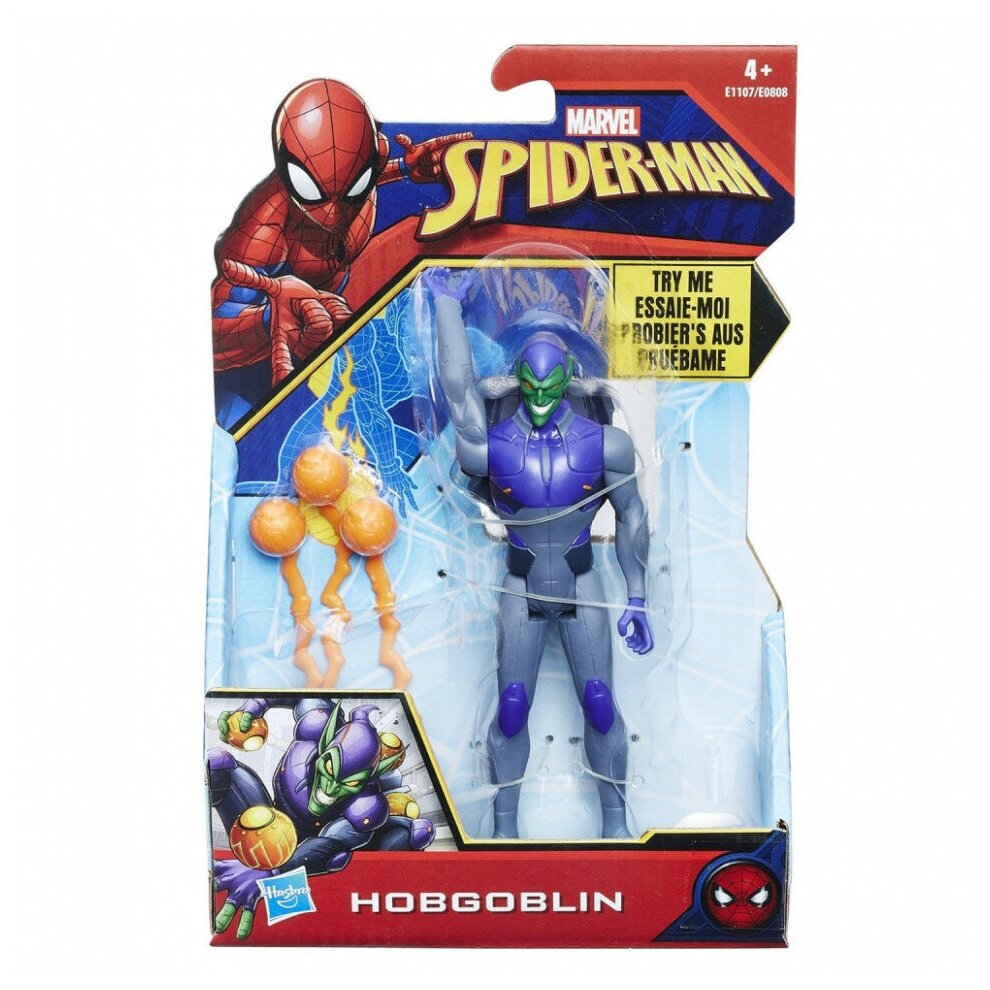 Игровые наборы и фигурки для детей Hasbro Spider-Man E0808/E1107 Фигурка Человека-Паука Хобгоблин (с аксессуарами)