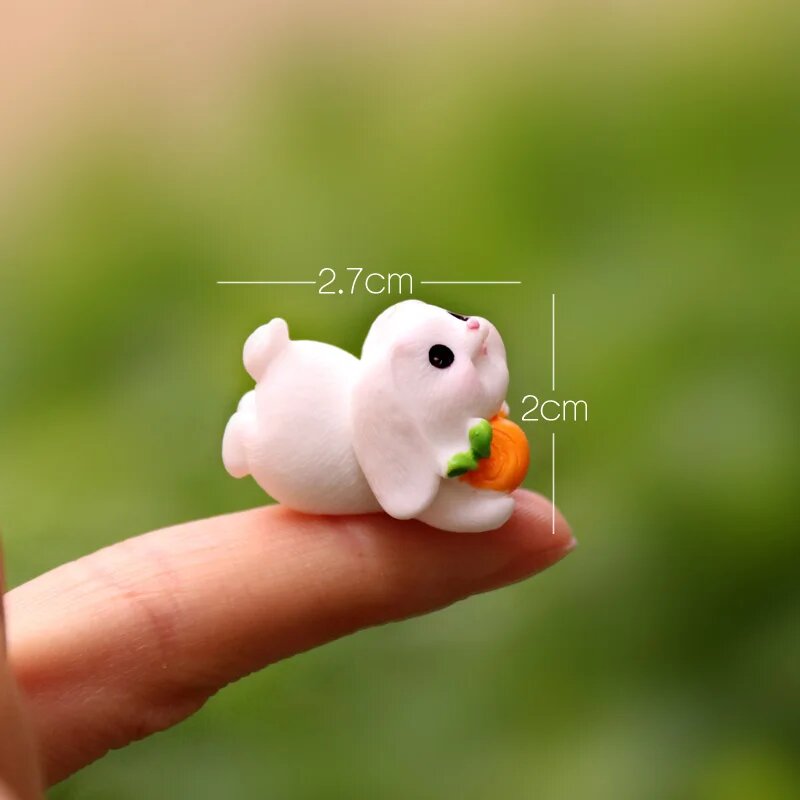 Миниатюрный кролик из смолы для декора Белый, rabbit