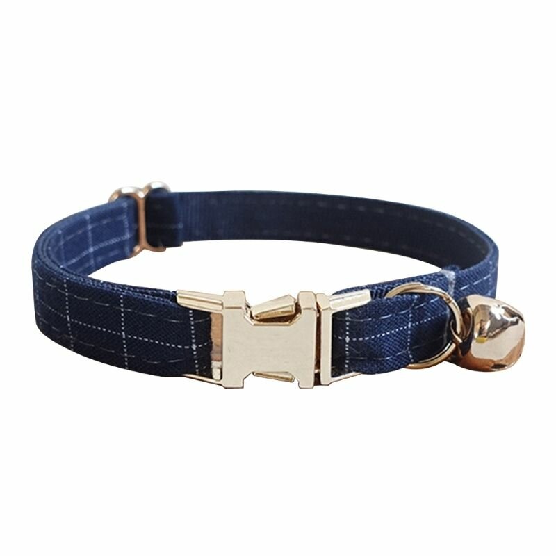 Ошейник для домашних животных Cat Collar-Cat Collar S Синий костюм в клетку светло-золотистого цвета