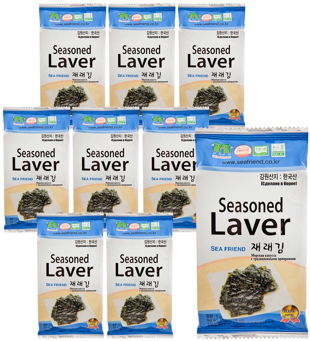 Морская капуста суш. обжар. Морской друг 9шт х 5г, Корея A2173432 ермак