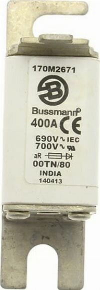 Предохранитель BUSSMANN 170M2671 Предохранитель быстродействующий с характеристикой AR 400А 690В AC 00TN/80 1шт