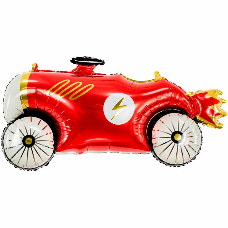 Воздушный шар из фольги. Фигура, Гоночный спорткар, Красный (43'/109 см)