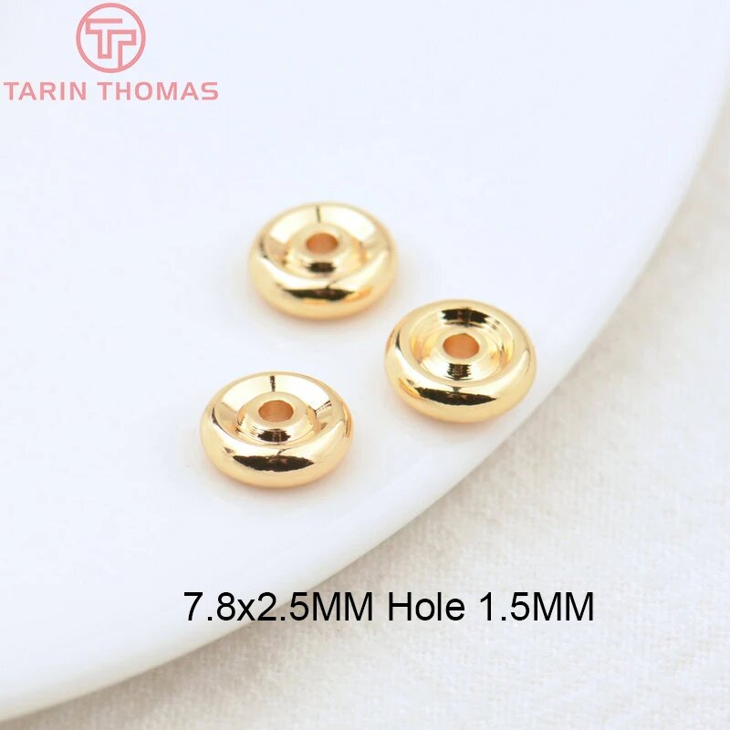 TARIN THOMAS Латунные квадратные бусины 24К золото 4x4 мм 20 шт