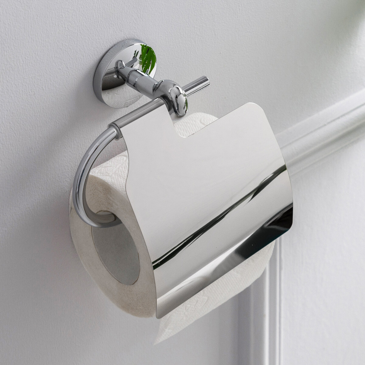 Держатель для туалетной бумаги с крышкой Pulse VERRAN цвет Хром