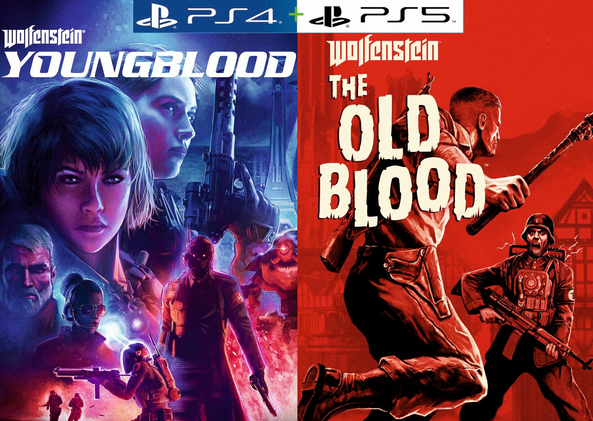 Wolfenstein: Youngblood + Old blood | PS4 + PS5 | Электронный ключ | Россия, Европа, Турция, Индия, ОАЭ
