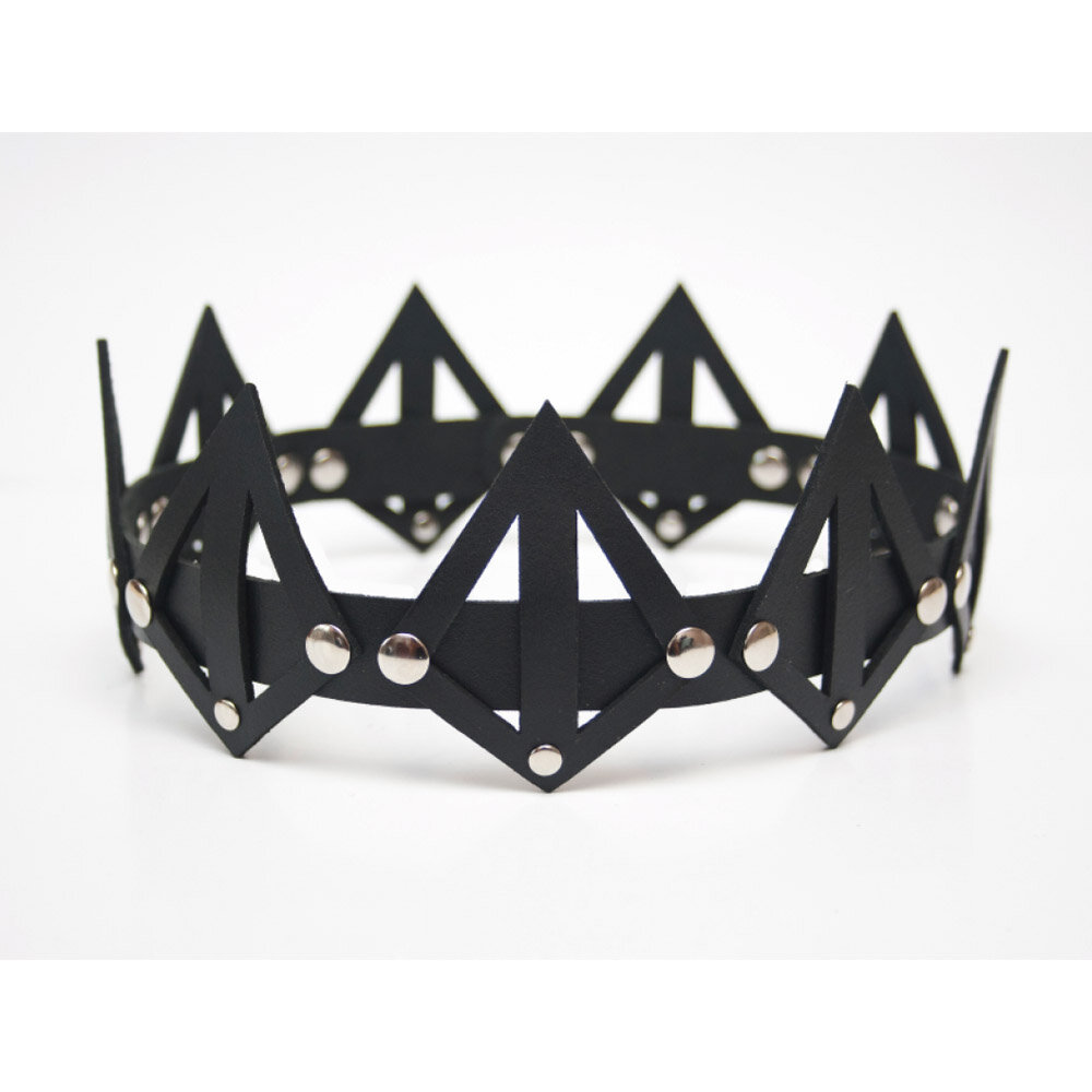 Корона лунный свет "Лунный свет", натуральная кожа, унисекс, чёрная