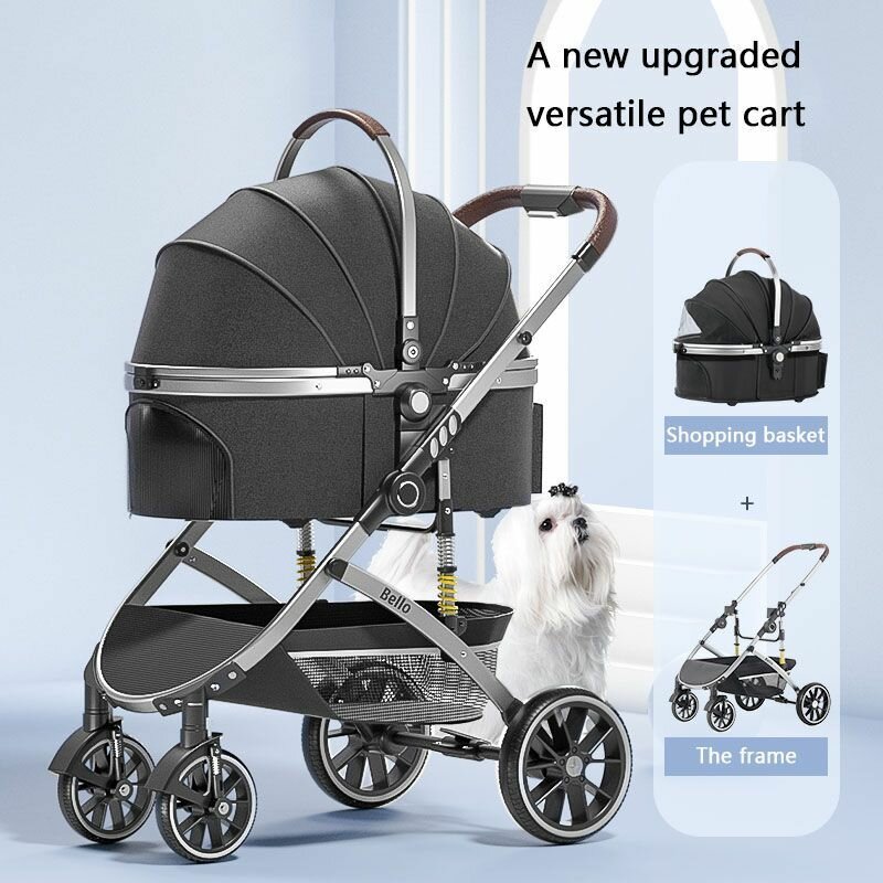 Коляска для собаки с котом, бренд Bello, люлька съемная, складная коляска, нагрузка до 20 кг