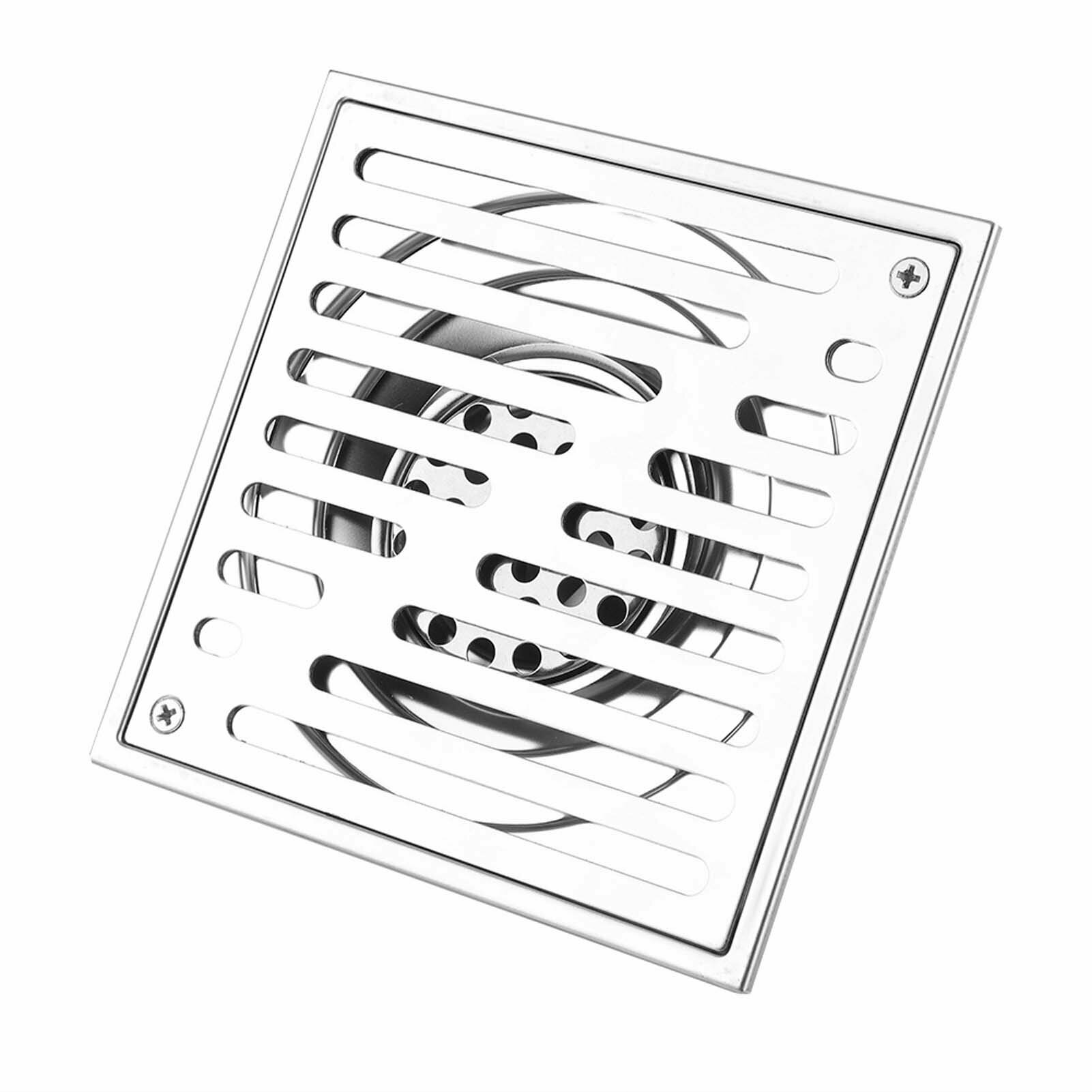 Большой слив для пола в ванной комнате из нержавеющей стали 150x150 мм, сливной слив для душа с защитой от запаха, квадратная сливная крышка