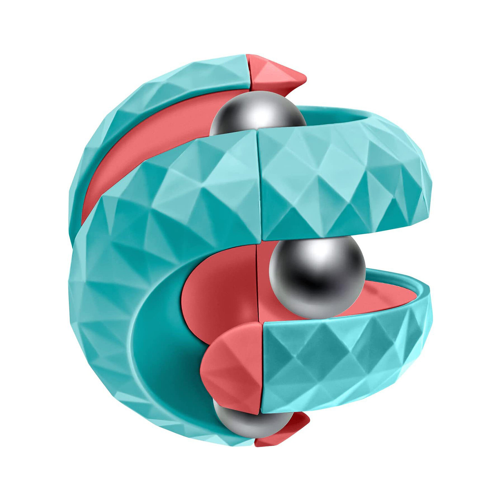 3D зеленый ромбовидный узор, шариковая дорожка, гироскоп, мраморный волшебный куб, декомпрессионная игрушка с гироскопической дорожкой для снятия стресса и развлечения