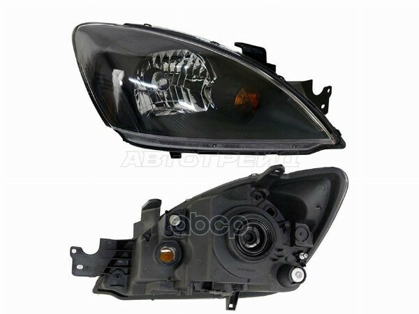Фара Mitsubishi Lancer 02-10 (Справа/ Ручная регулировка/ чёрная) Sat арт. ST-214-1172BR