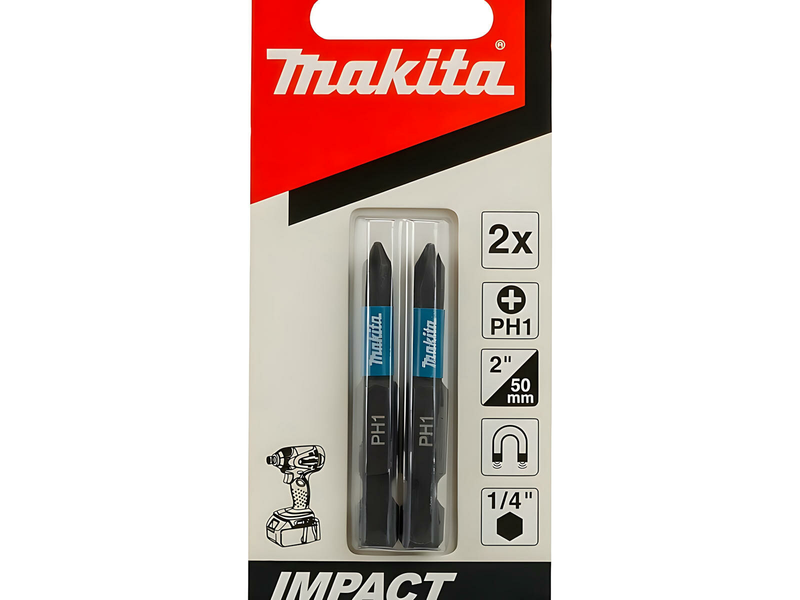 Бита T25 х 50 мм E-form (2 шт.) Impact Black MAKITA B-63797