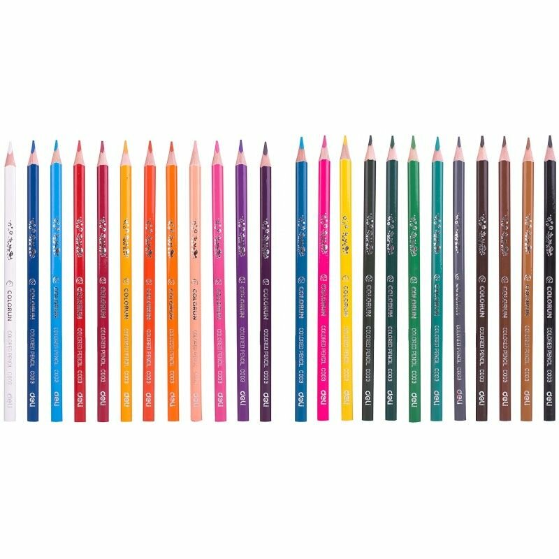 Карандаши цветные Deli 24 цвета, тополь (EC00320)