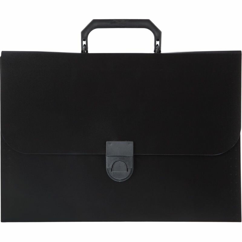 Папка на молнии Attache картотека пластик, черный (50991)