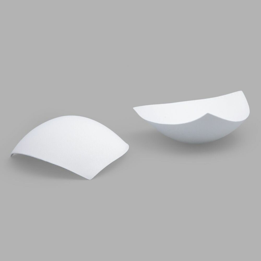 Чашечки корсетные айрис треугольные без уступа с равномерным наполнением, размер 40, 10 пар, белый (8300)