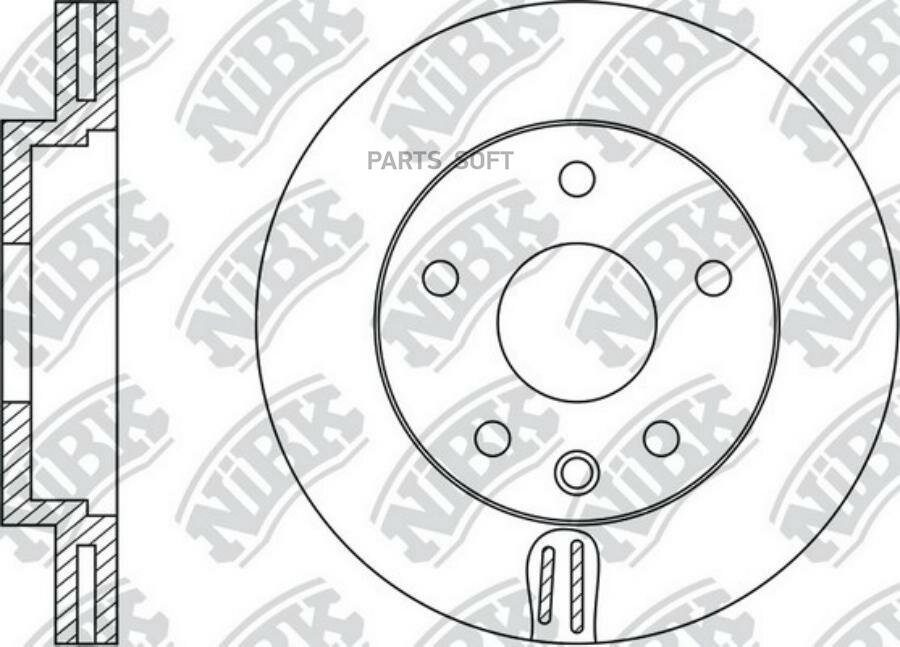 Диск тормозной передний vw touareg/t5/multivan all 03-> /vent. d=308mm nibk rn1316