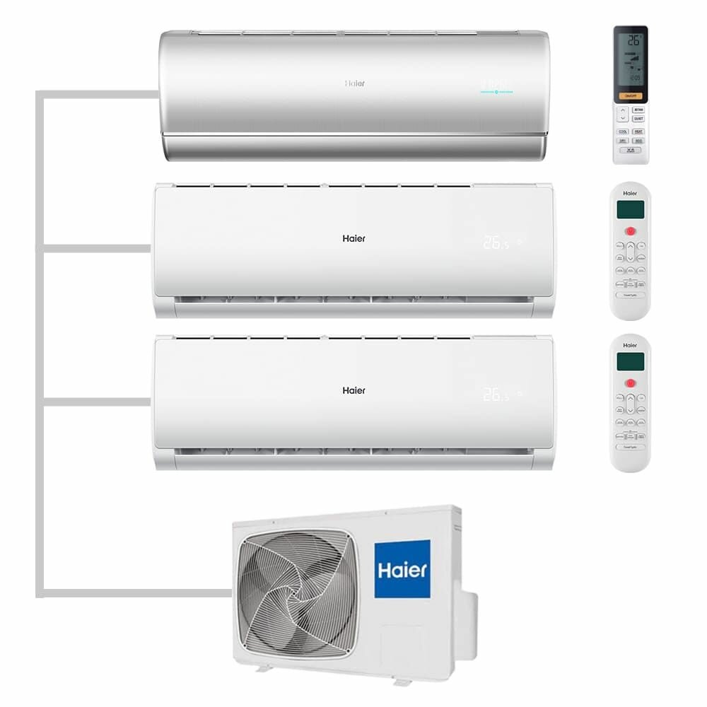 Мульти сплит-система настенная Haier AS35S2SJ2FA-S/AS09TS6HRA-M/AS07TS6HRA-M / 3U70S2SR5FA Inverter