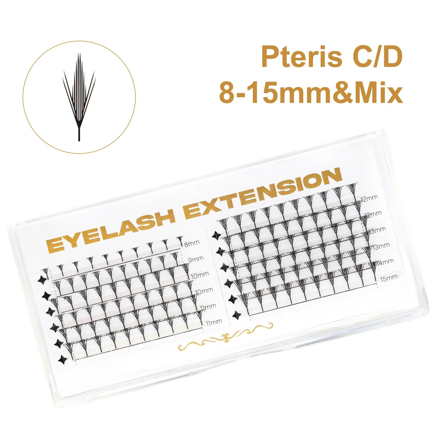 AGUUD голографическая Аврора цвет шпиль ресницы блестящая мишура аниме готовый веер двухсторонний цветной комикс ресницы для рождественского косплея