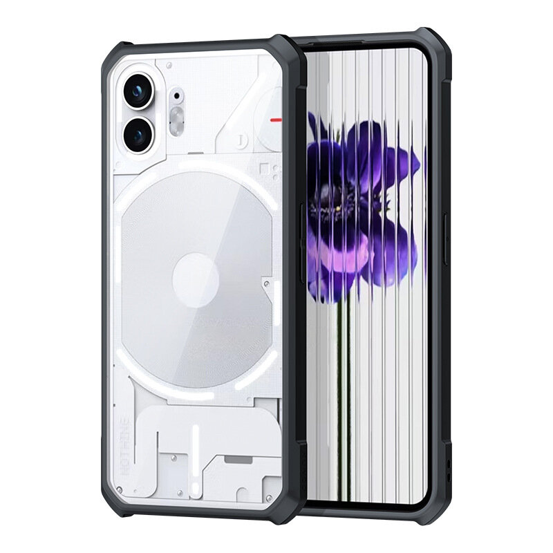 Задняя панель-чехол-накладка MyPads «Labbri» для Nothing Phone 2 / Nothing Phone 2a из качественного силикона c прозрачной пластиковой задней стенк.