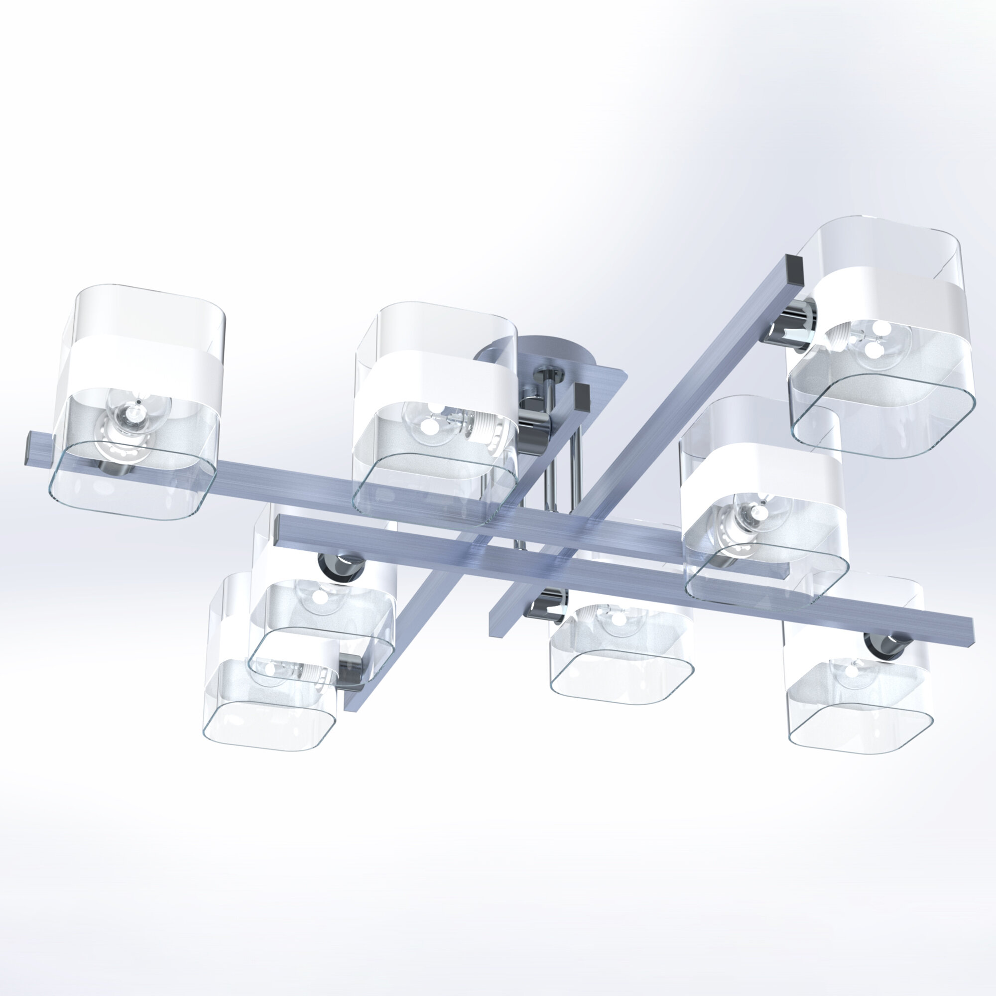 Люстра для дома потолочная Citilux Вирта CL139280, цвет арматуры серебристый