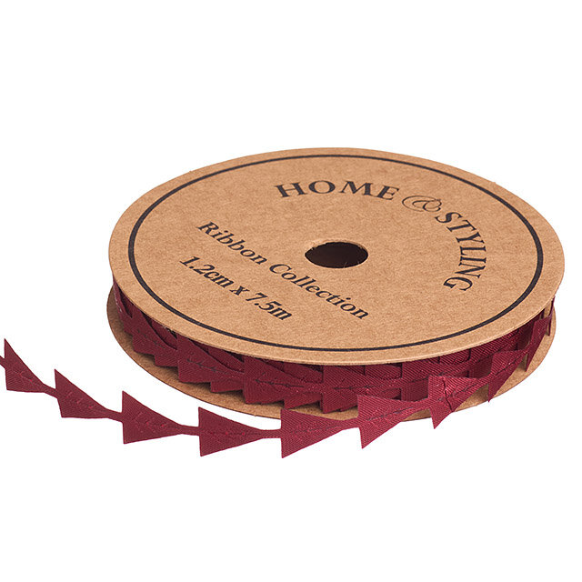 Декоративная фигурная лента Etincelant - Елочки 7.5 м, красная, Koopman, CAA811870-1