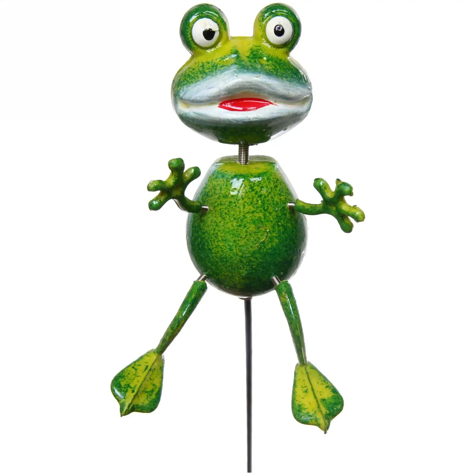 Фигура на спице «Лягушонок» 40см, ярко-зеленая, для отпугивания птиц