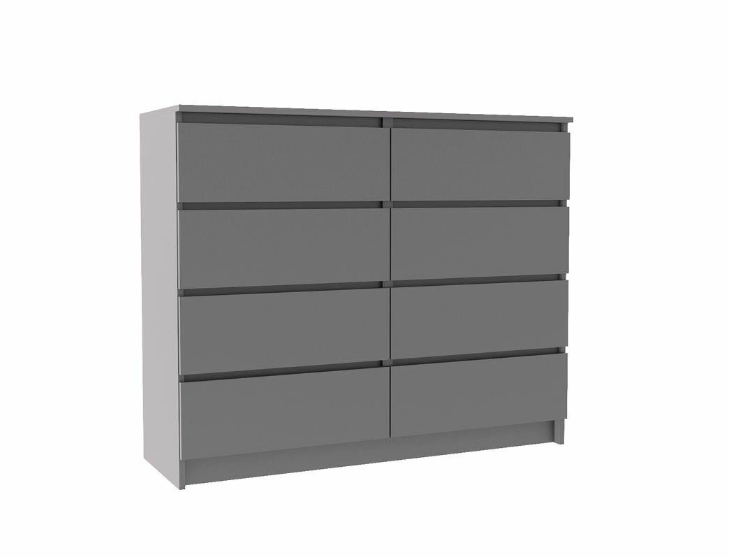 Комод-тумба МК 1200.8 модульная система Мори, Графит 99х120,4х40,4 см