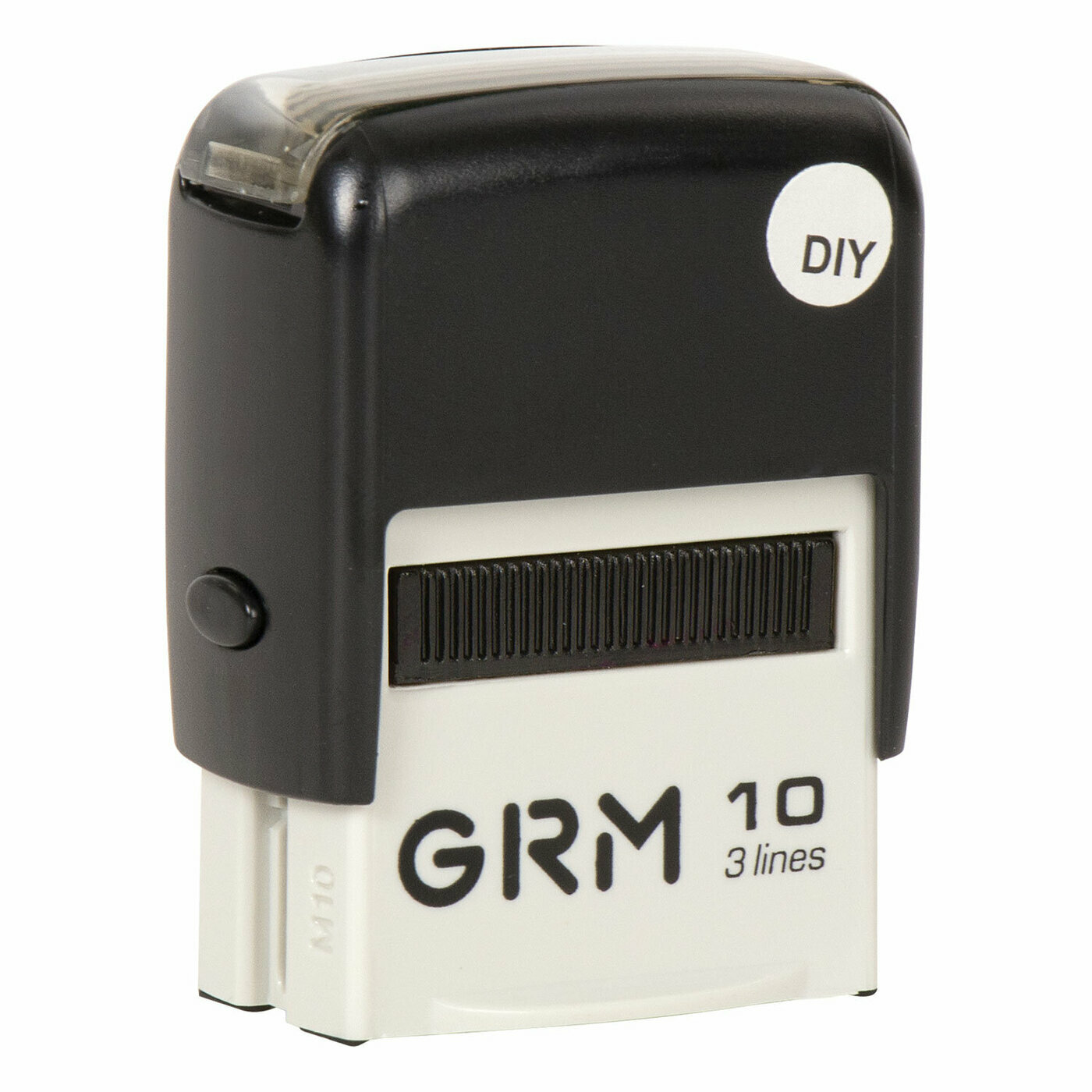 Штамп самонаборный GRM мини 3-строчный, оттиск 26х9 мм синий, 10 Diy, касса в комплекте 116000000